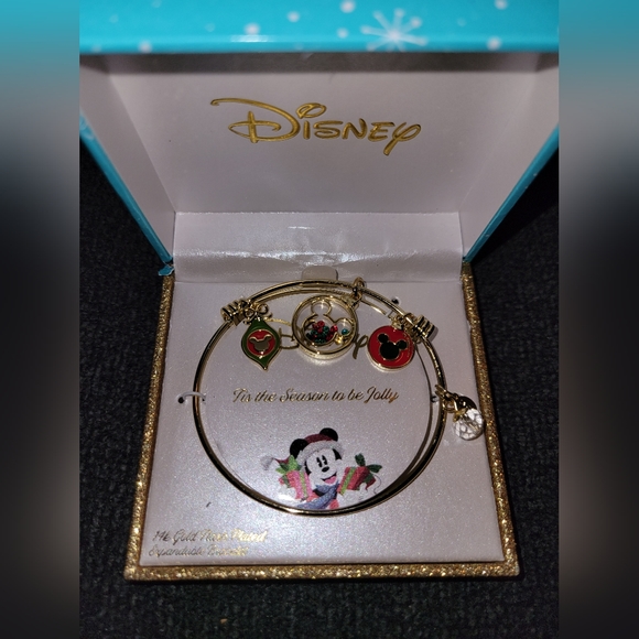 Disney | Jewelry | Disney Christmas Expandable Bracelet | Poshmark